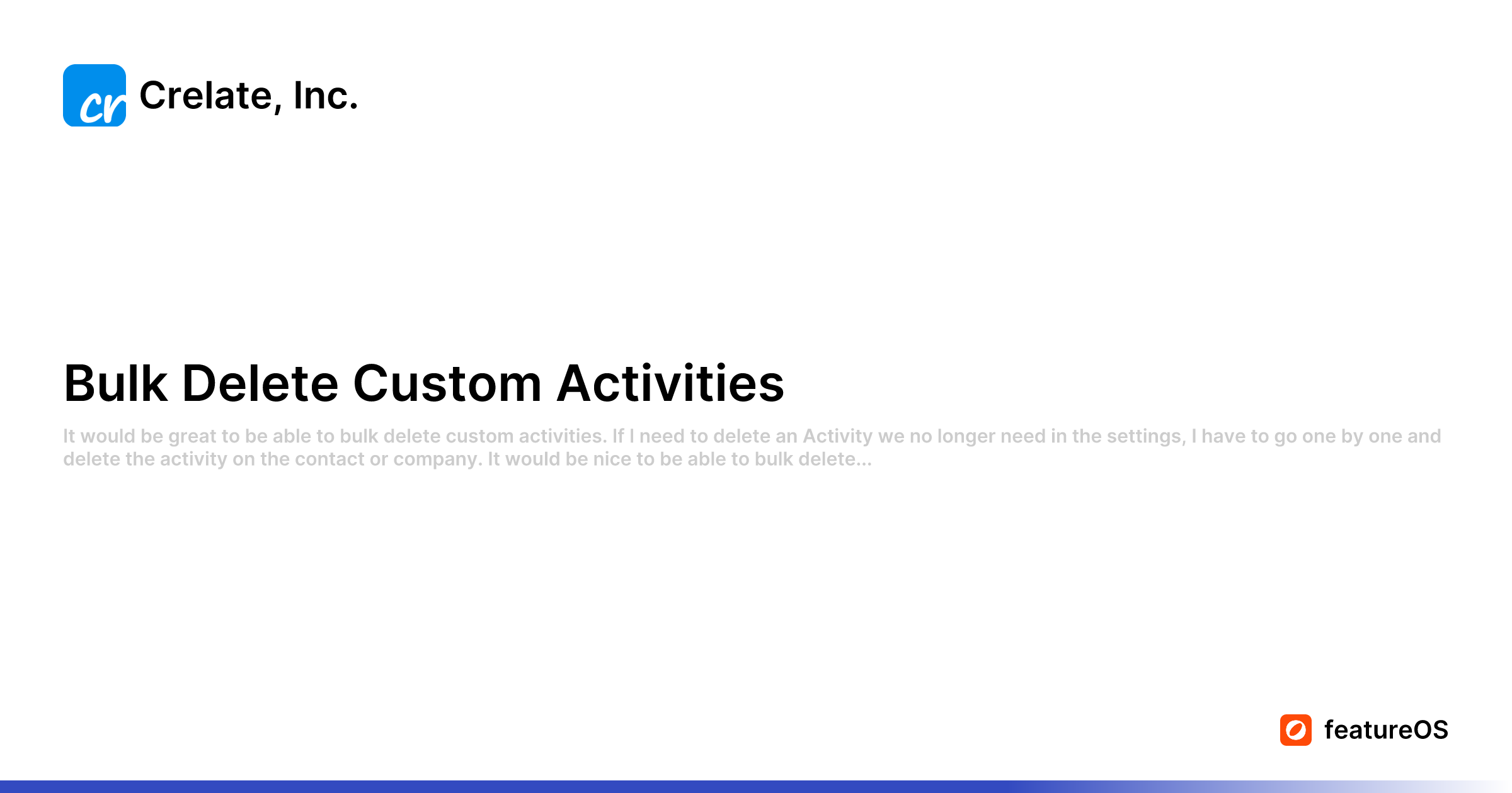 Bulk Delete Custom Activities | Crelate, Inc.