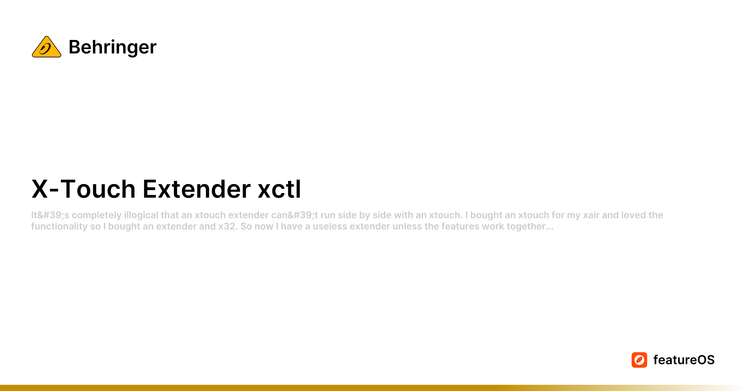 X-Touch Extender xctl | Behringer