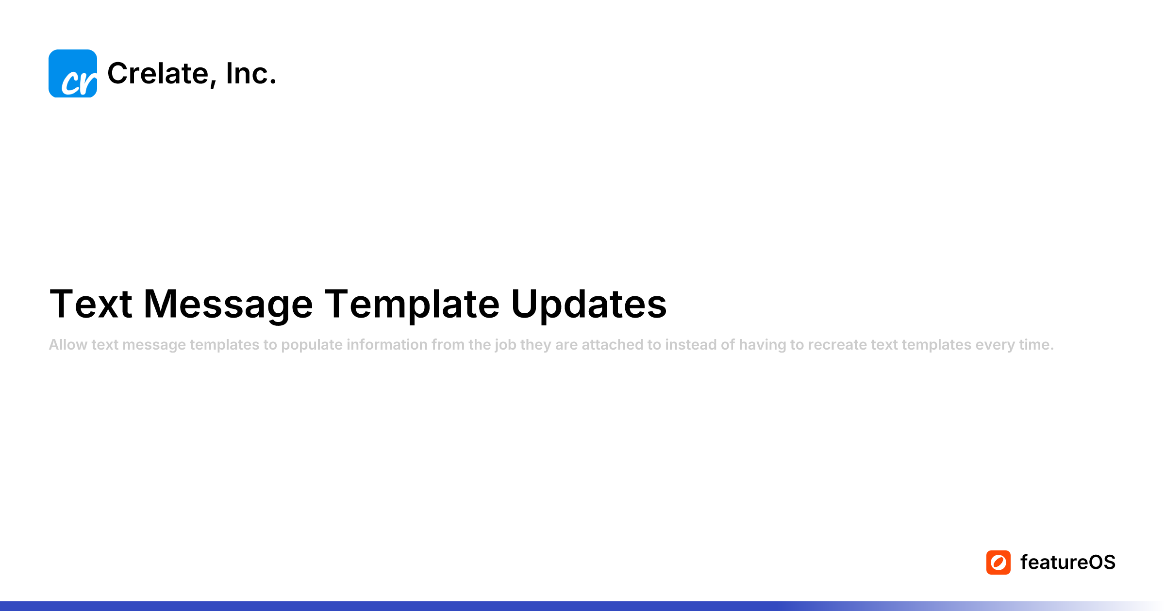 Text Message Template Updates | Crelate, Inc.