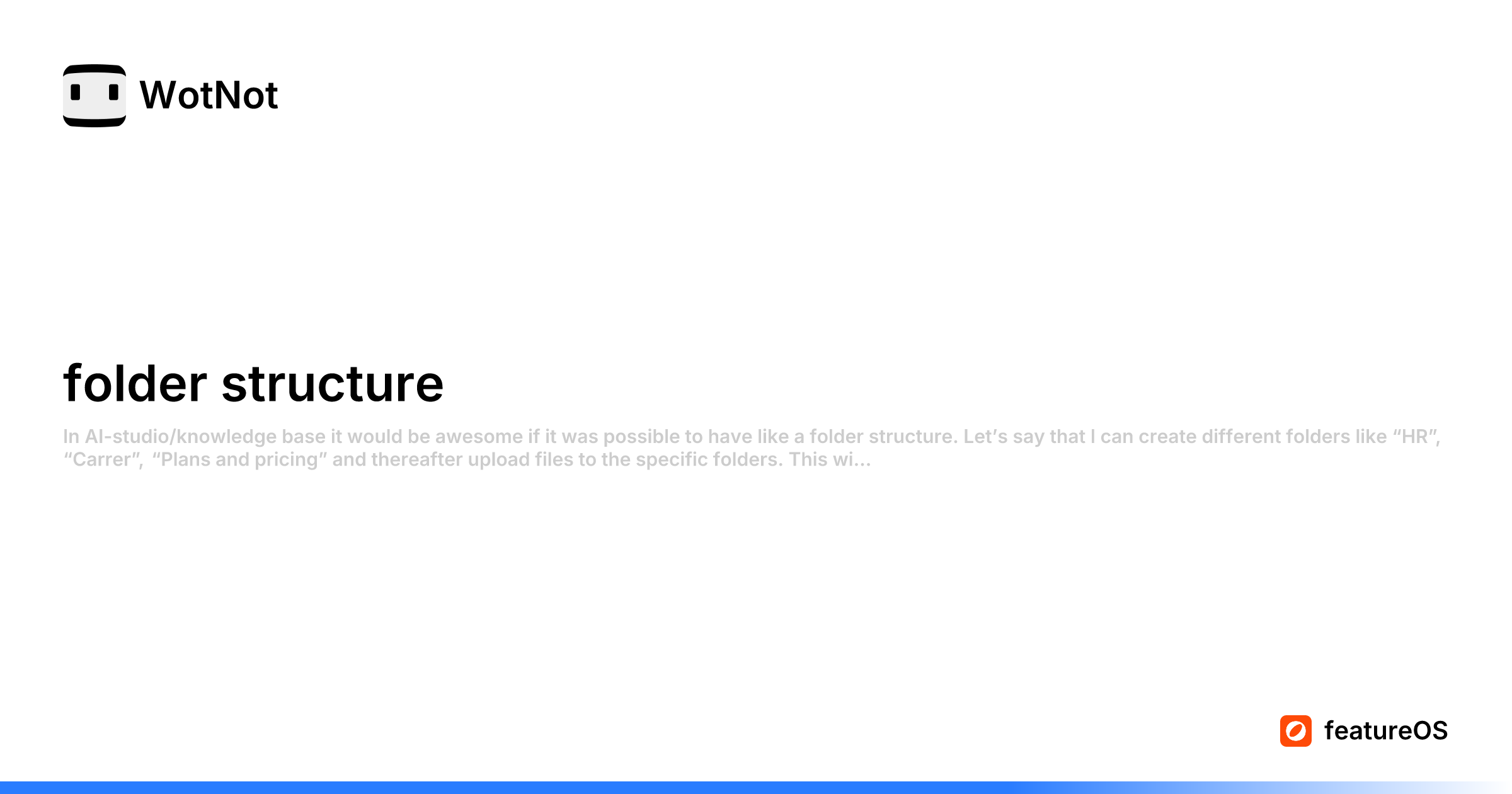folder structure | WotNot
