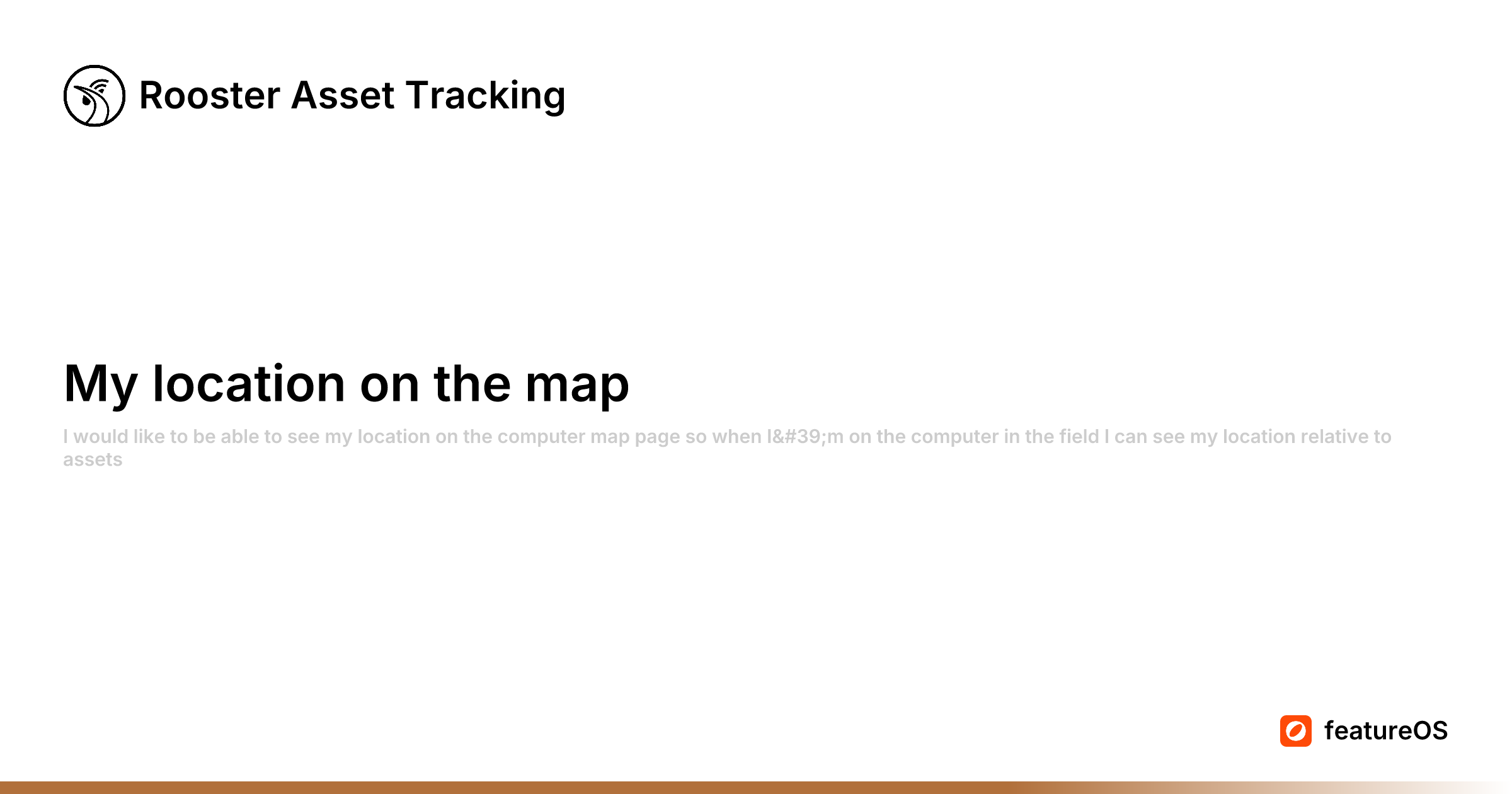My location on the map | Rooster Asset Tracking