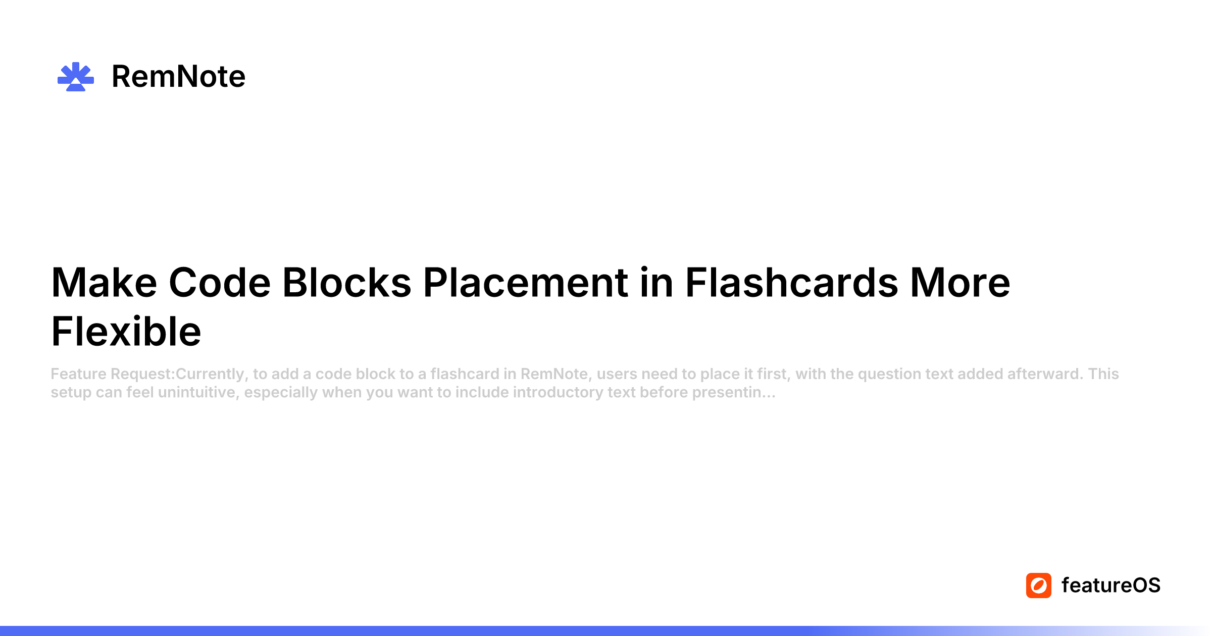 Make Code Blocks Placement In Flashcards More Flexible Remnote 