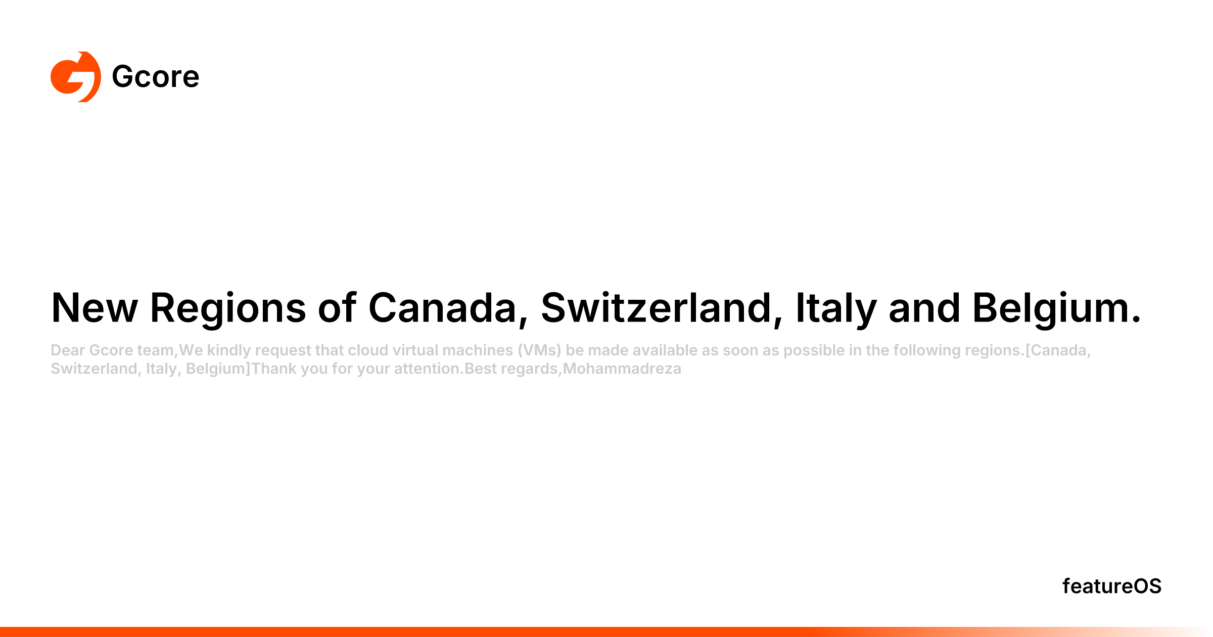 New Regions of Canada, Switzerland, Italy and Belgium. | Gcore New Regions of Canada, Switzerland, Italy and Belgium. | Gcore