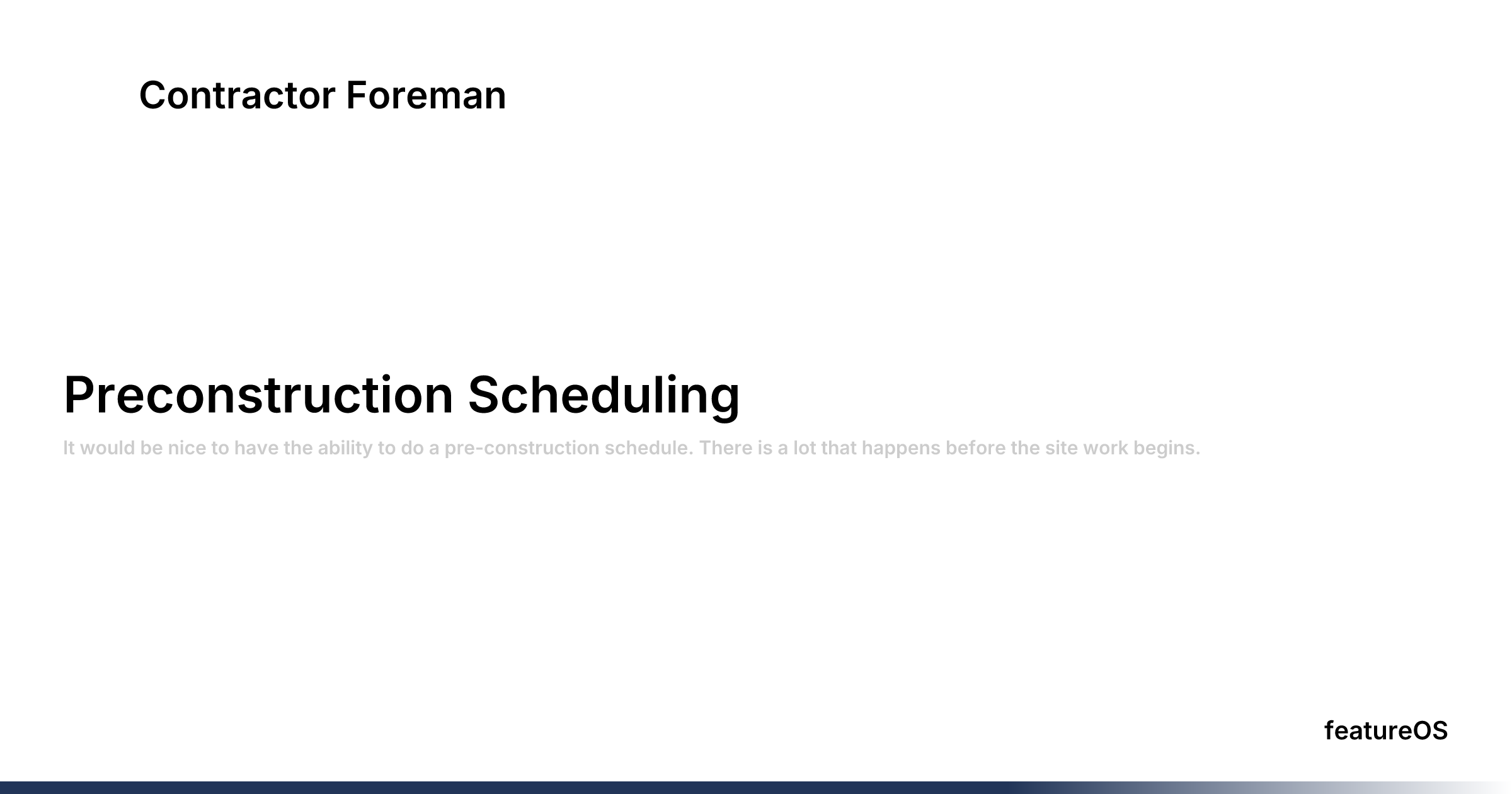 Preconstruction Scheduling | Contractor Foreman