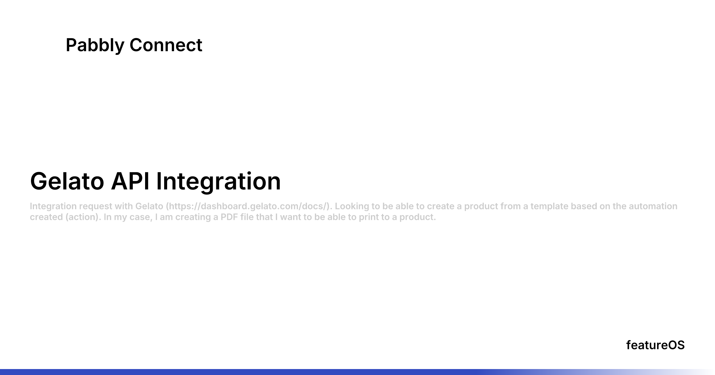 Gelato API Integration | Pabbly