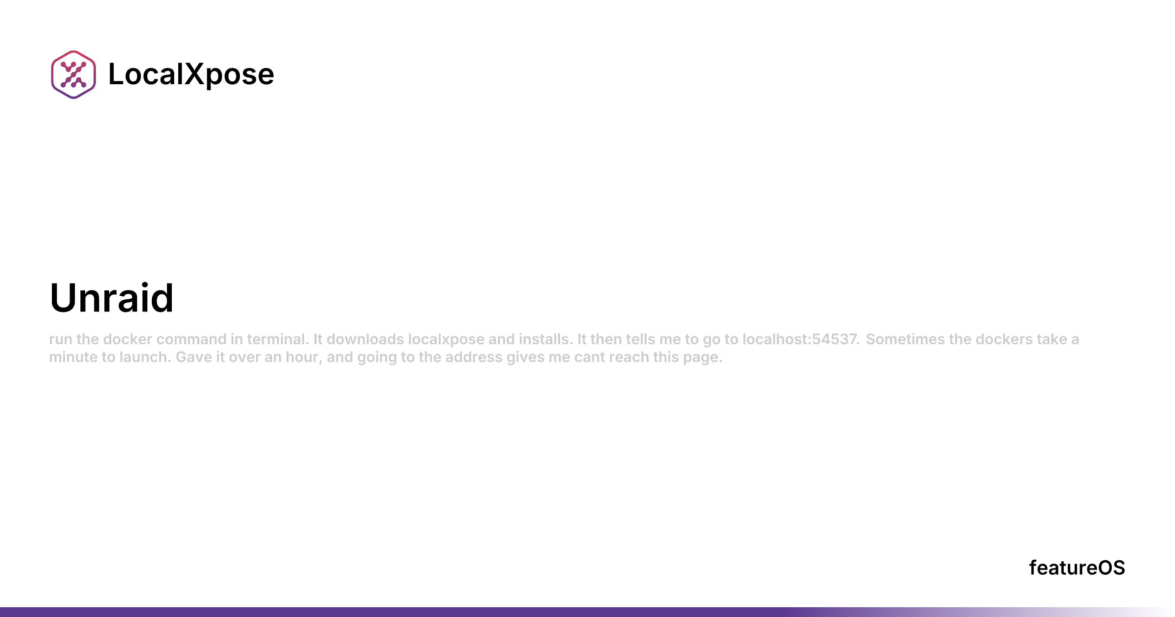 Unraid | LocalXpose Community Unraid | LocalXpose Community