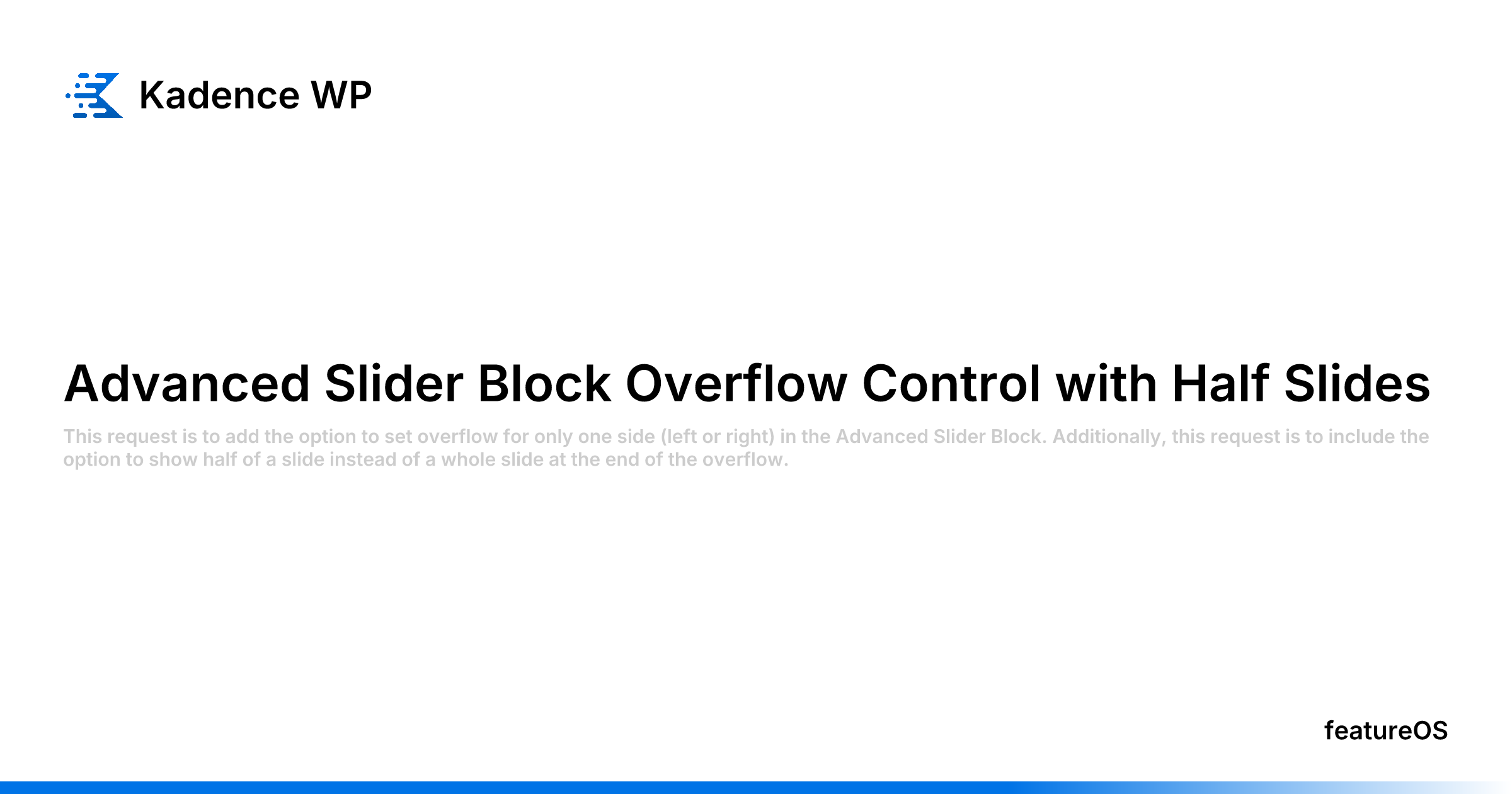 Advanced Slider Block Overflow Control with Half Slides | Kadence WP