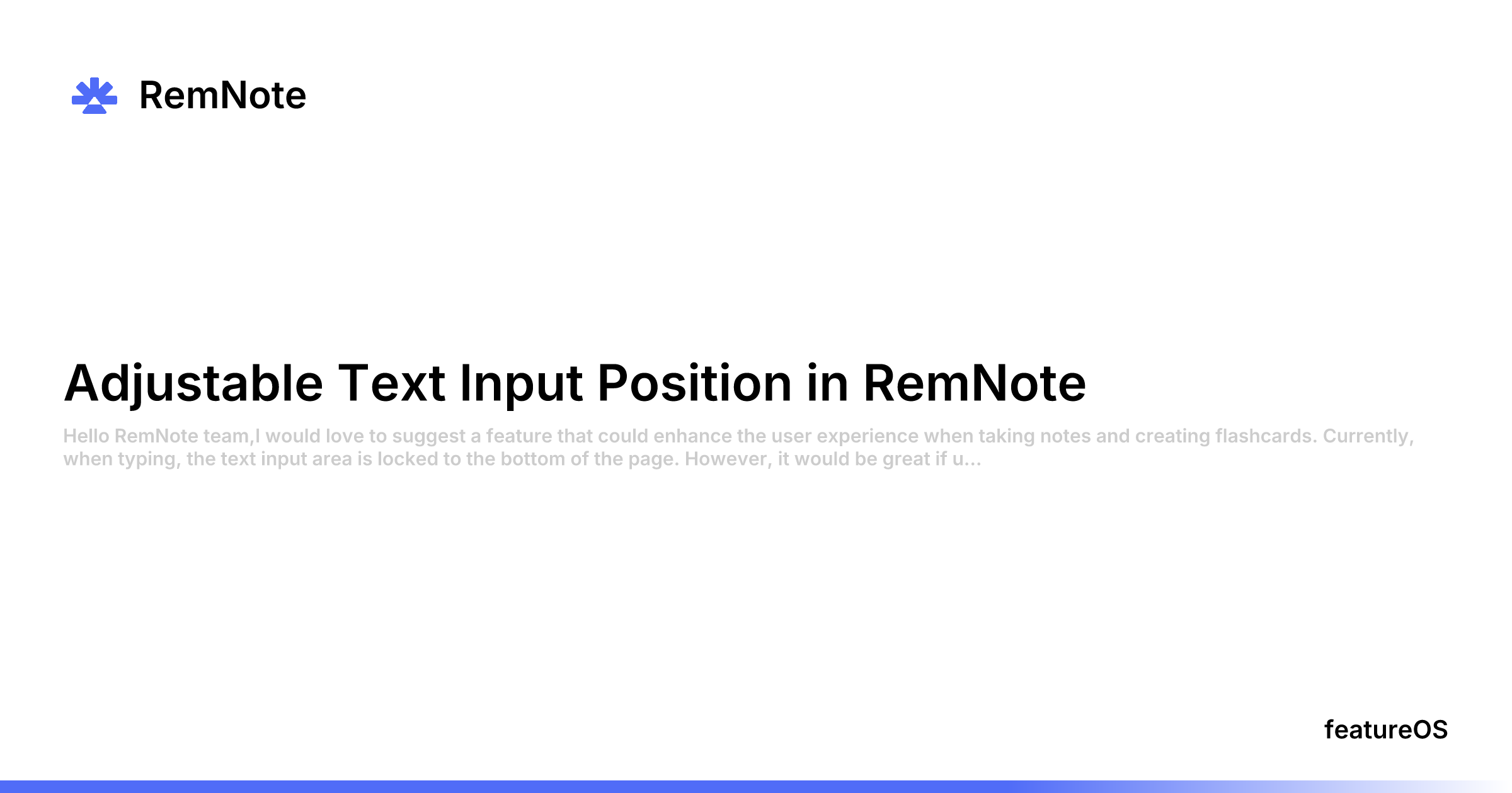 Adjustable Text Input Position in RemNote | RemNote