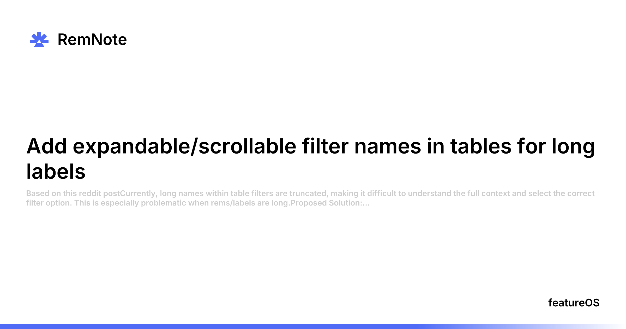 Add expandable/scrollable filter names in tables for long labels | RemNote Add expandable/scrollable filter names in tables for long labels | RemNote